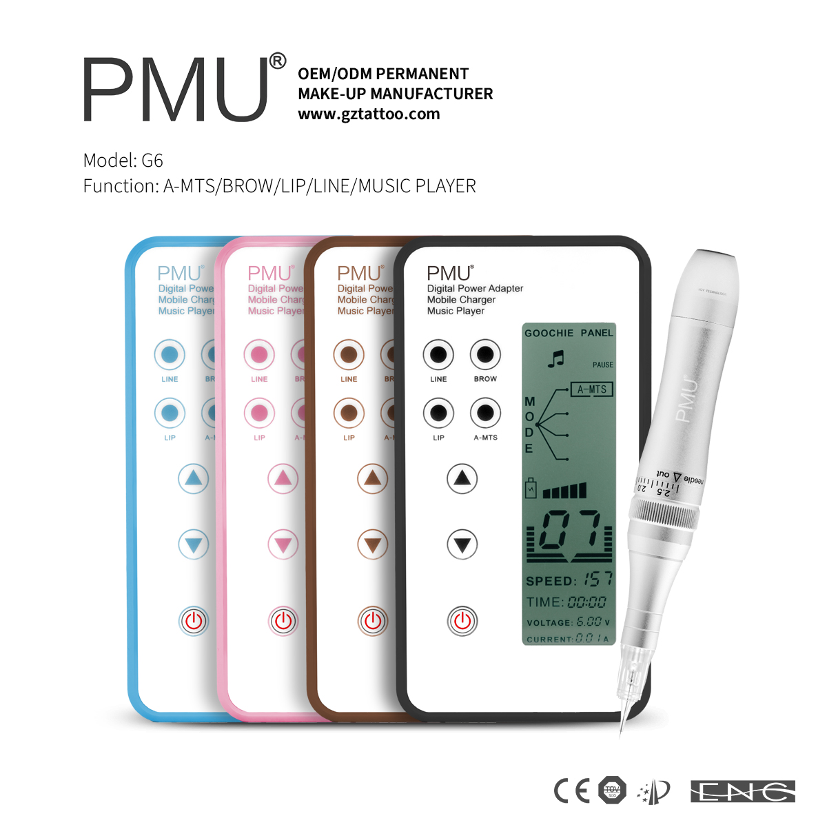 PMU G6 Smart Permanent Make-up Speed Control Panel - PMU permanent ...
